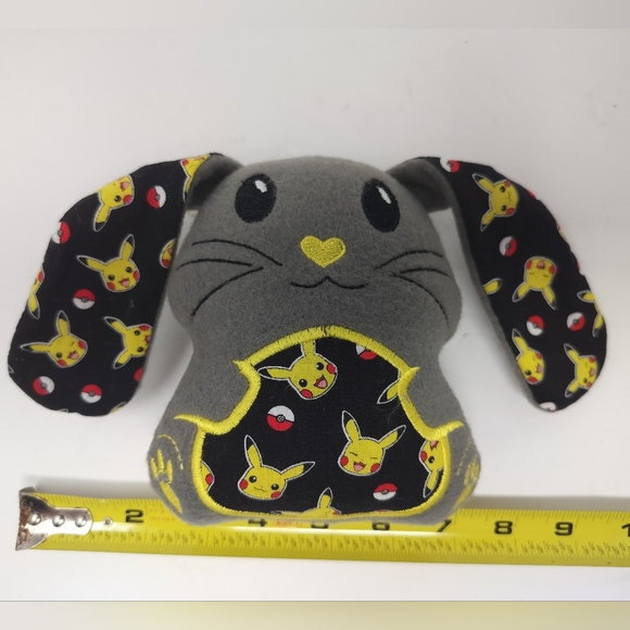Toys | Custom Made Pikachu Bunny Gray With Character Ears And Belly ...